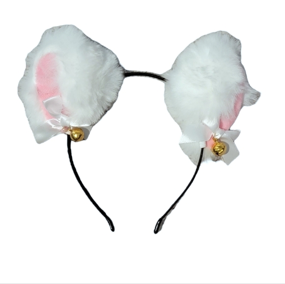 Accessories | New Anime Cosplay Costume Fuzzy Plush White Cat Ears ...